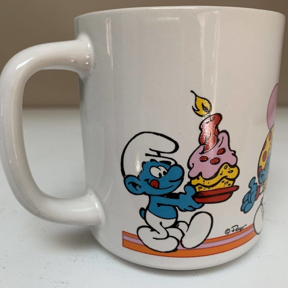 Smurfs | Dining | Vintage Smurfs Happy Birthday Mug 981 Wallace Berrie ...